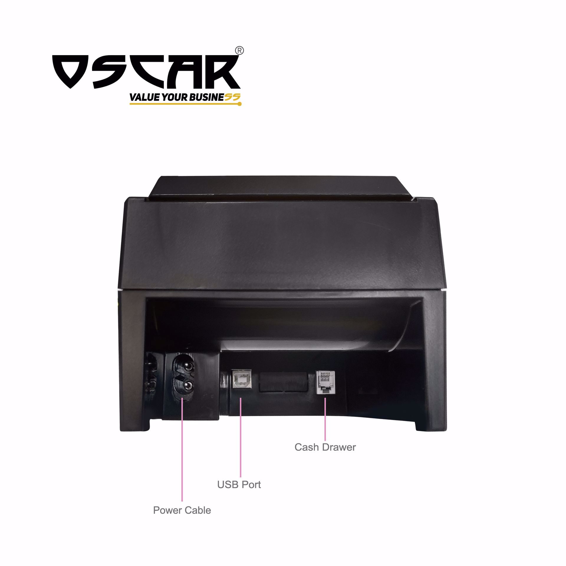 OSCAR Smart Electronics-OSCAR POS58UB Thermal Receipt Printer USB+Bluetooth Black