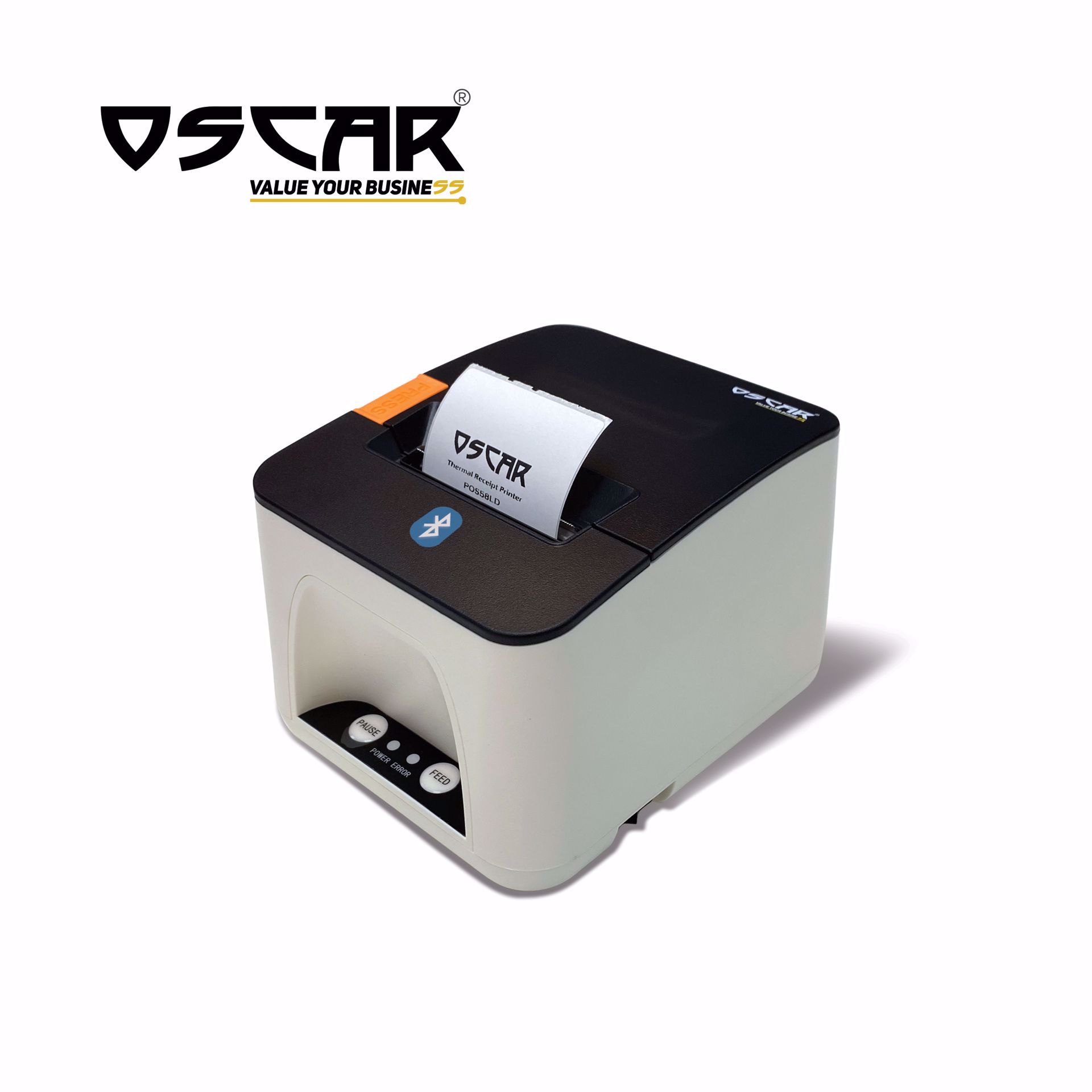 OSCAR Smart Electronics-OSCAR POS58LD Thermal Label & Receipt Printer USB+Bluetooth White
