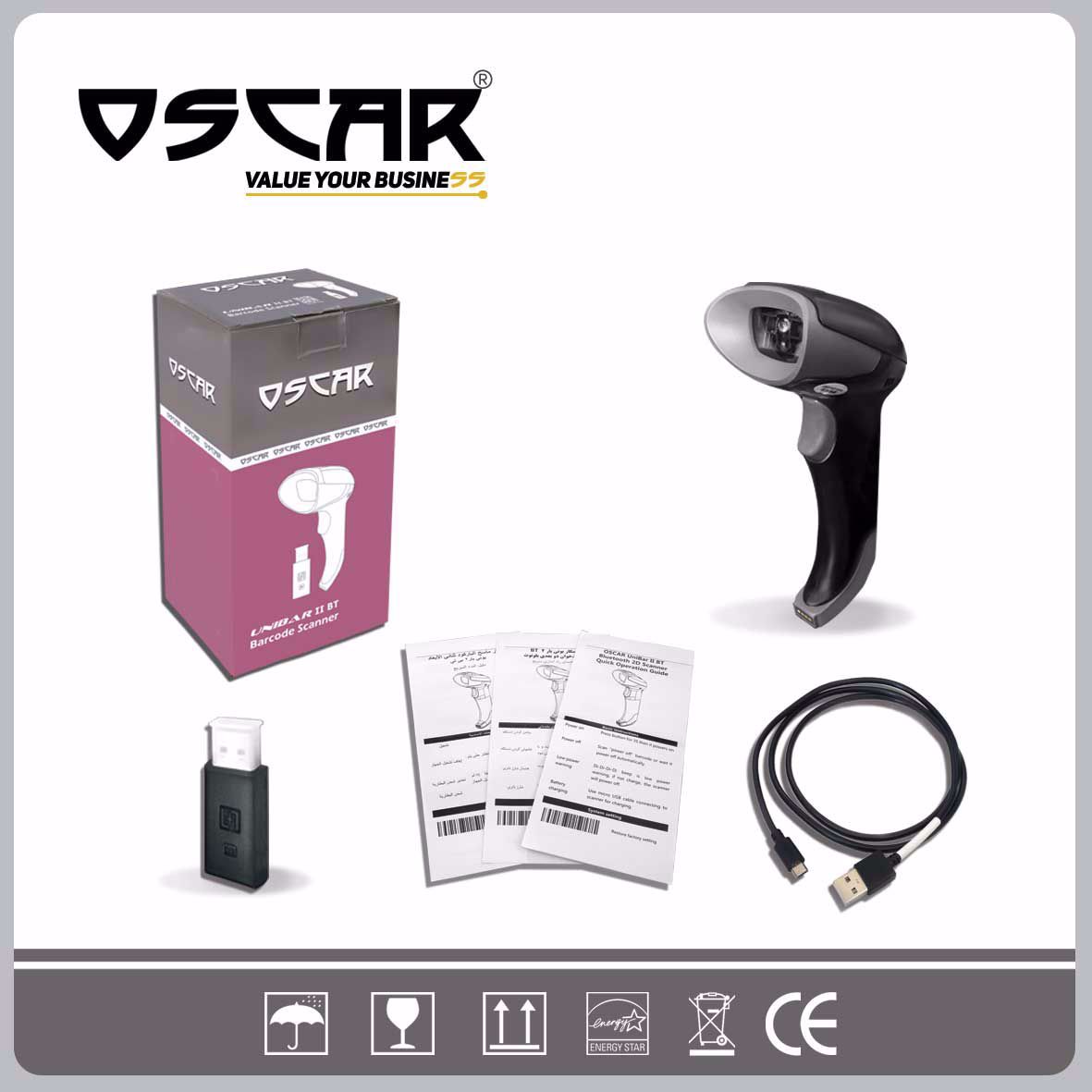 OSCAR Smart Electronics-OSCAR UniBar II BT Area Imager 2D QR 1D ...