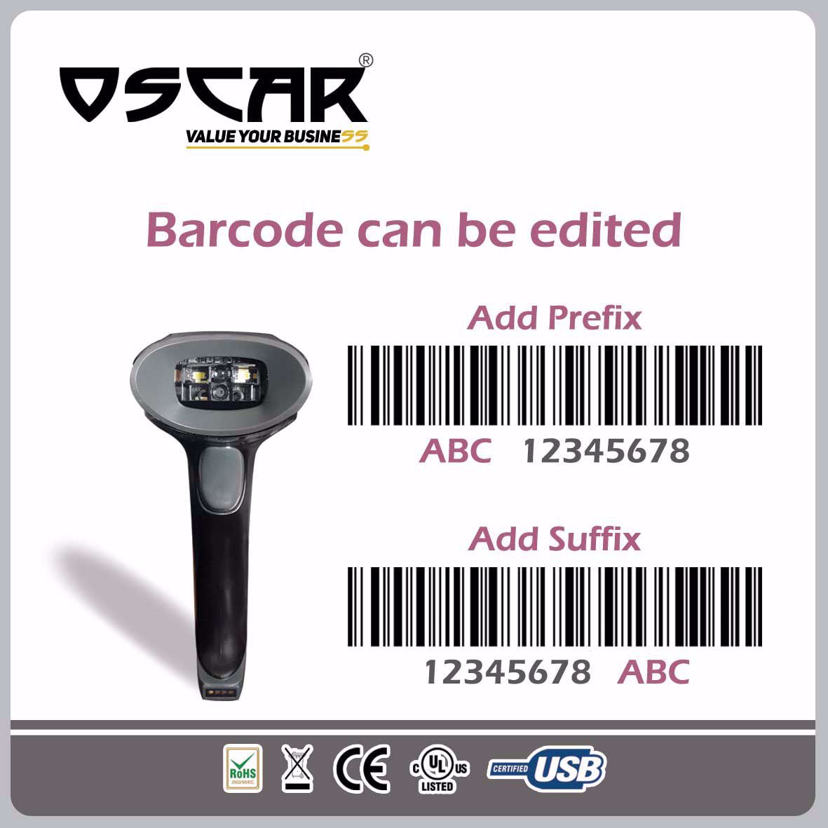 OSCAR Smart Electronics-OSCAR UniBar II BT Area Imager 2D QR 1D ...