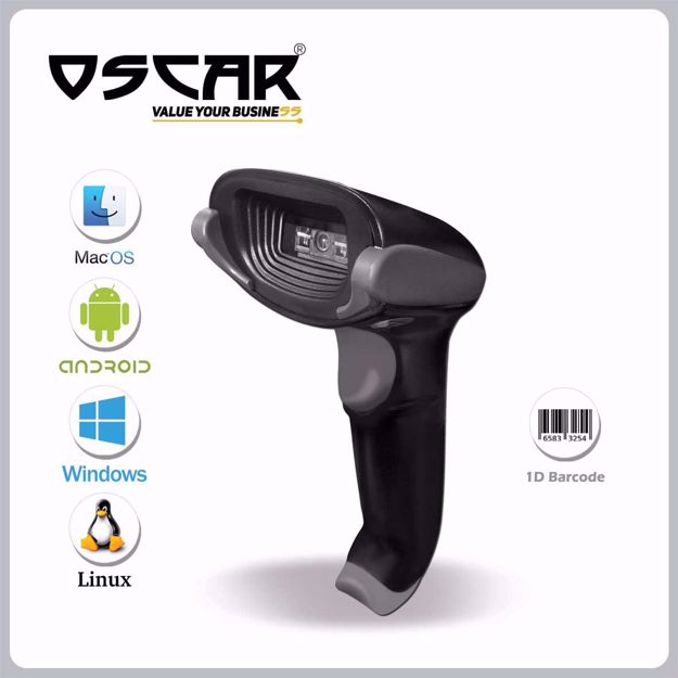 OSCAR Smart Electronics-OSCAR UniBar Imager 1D Wired Barcode Scanner Black