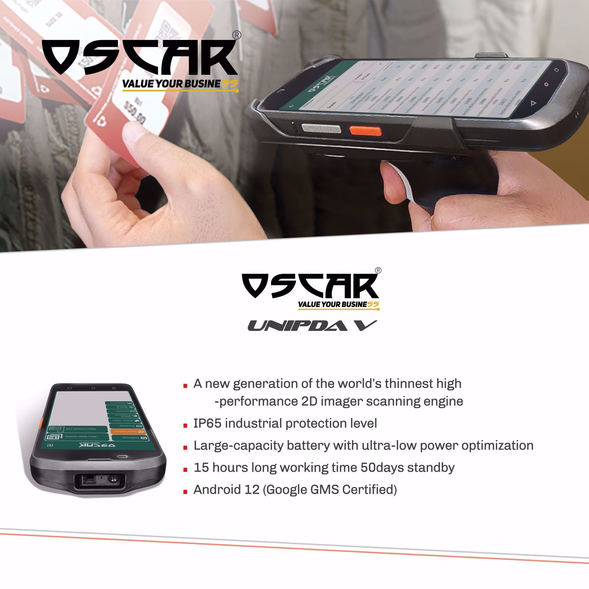 OSCAR Smart Electronics-OSCAR UniPDA V Android PDA Handheld Computer