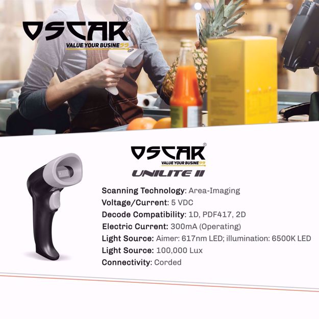 OSCAR Smart Electronics-OSCAR UniLite II Area Imager 2D QR 1D Wired ...