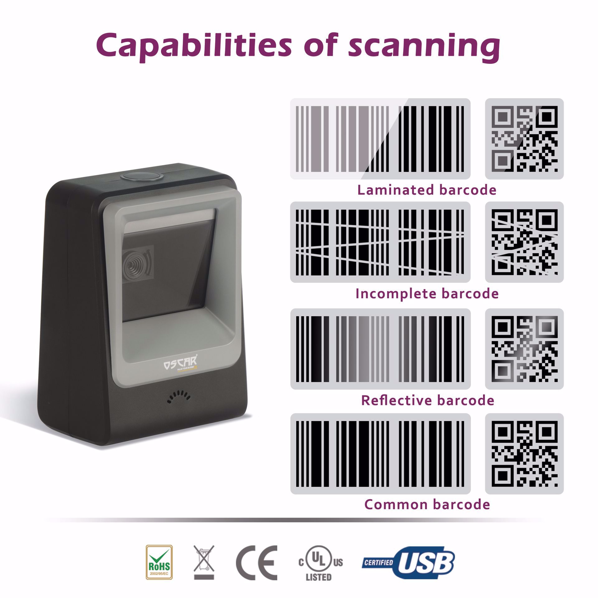 OSCAR Smart Electronics-OSCAR UniBar CoreLite Area Imager 2D QR 1D Omni ...