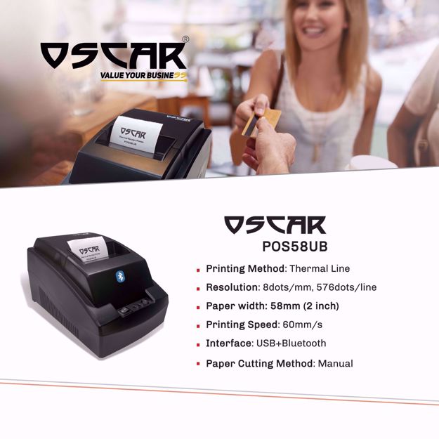 OSCAR Smart Electronics-OSCAR POS58UB Thermal Receipt Printer USB ...
