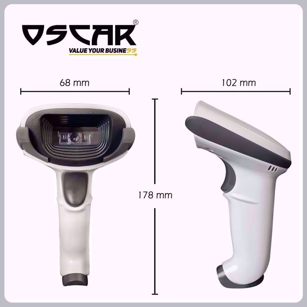 OSCAR Smart Electronics-OSCAR UniBar Imager 1D Wired Barcode Scanner White