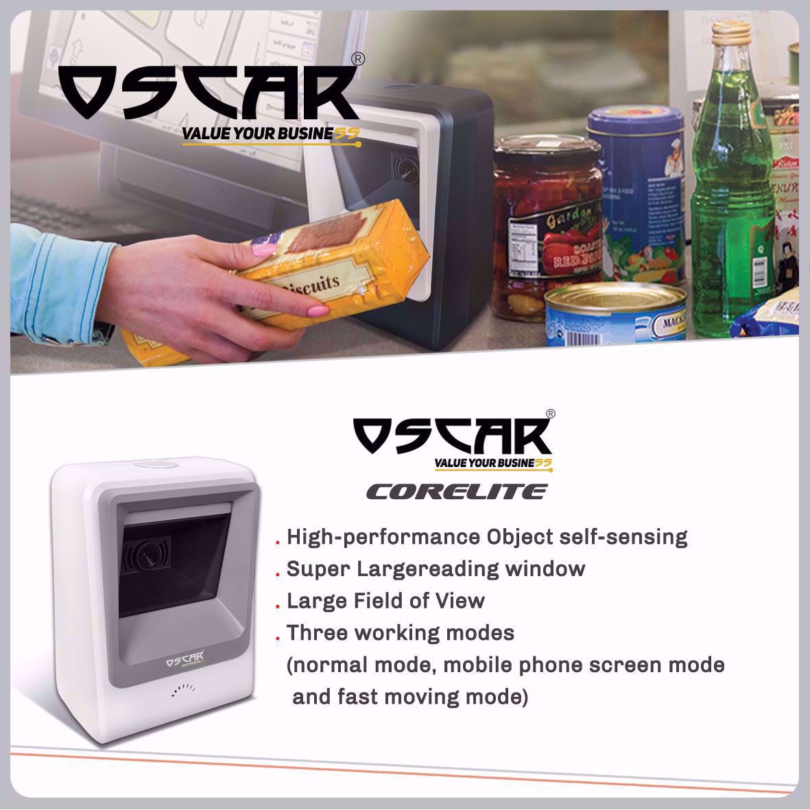 OSCAR Smart Electronics-OSCAR UniBar CoreLite Area Imager 2D QR 1D ...